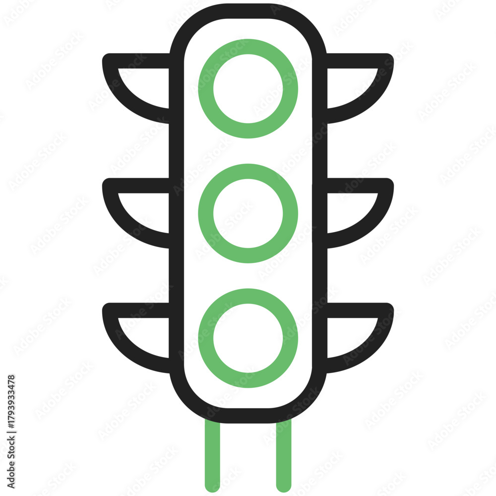 Traffic Light's Go-Ahead: The green light on a traffic signal ...