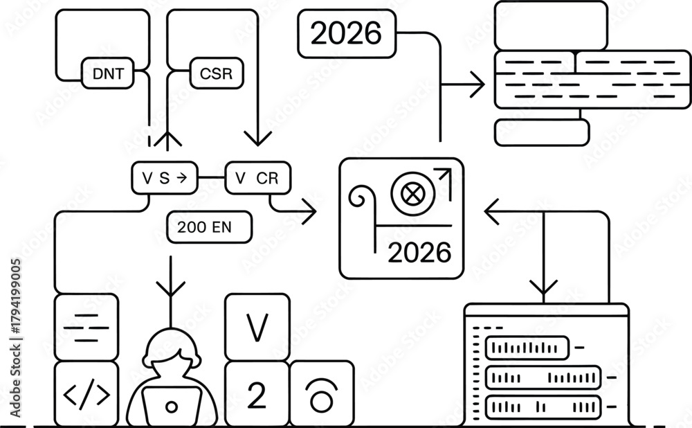 Hand drawn flowchart illustrating a technology development process with ...