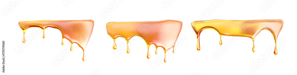 Image vectorielle Stock Oil honey gooey melt caramel with vector ...