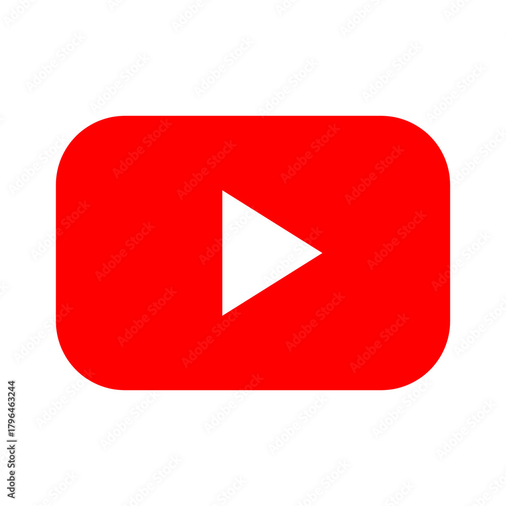 YouTube app logo on transparent background. YouTube icon. Popular ...