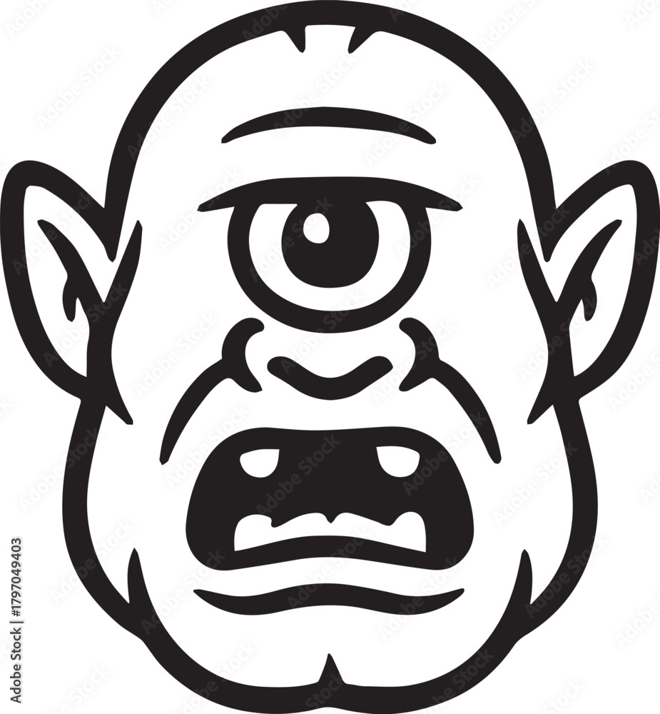 Image vectorielle Stock A detailed black and white illustration of a ...
