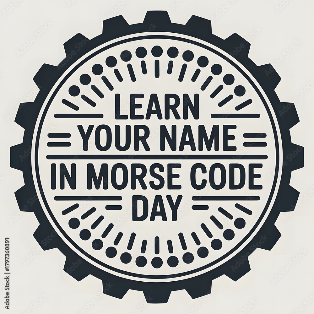 Foto de Stock Celebrate Learn Your Name in Morse Code Day with a fun ...