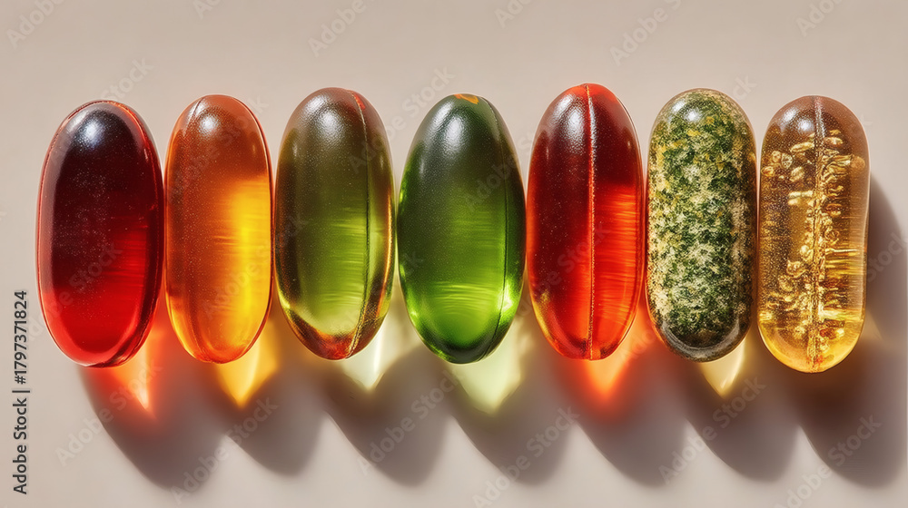 Detail angle macro of pill blister pack with one pill removed on a ...