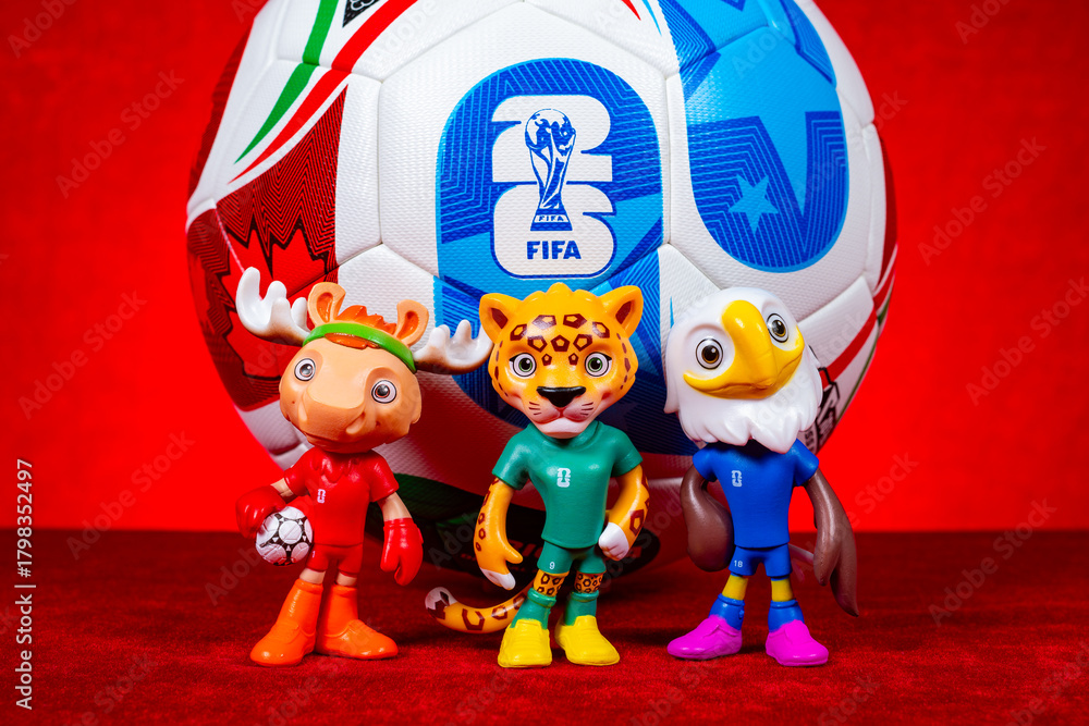 Photo Stock ZHONGSHAN China-November 5 2025: mascots and the soccer for ...