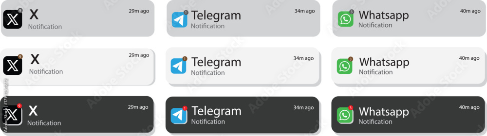 iOS notification mockup. iOS 26 update with liquid glass style ...