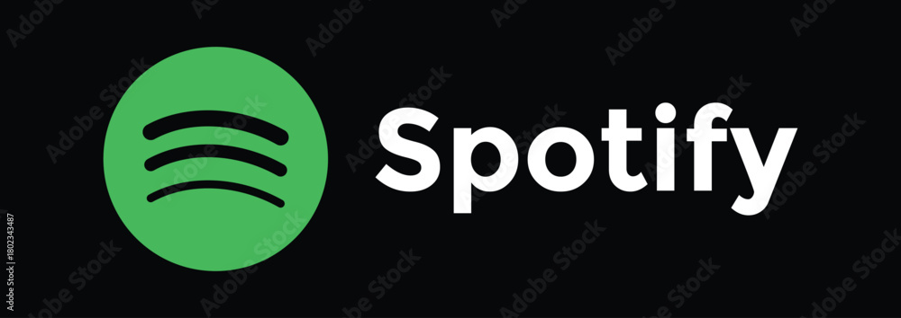 Spotify Logo Icon Set. Music Streaming and Audio Service Symbols. Music ...