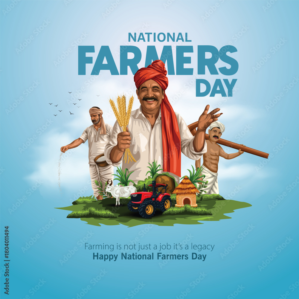 National Farmers Day in India is also known as Kisan Divas.abstract ...