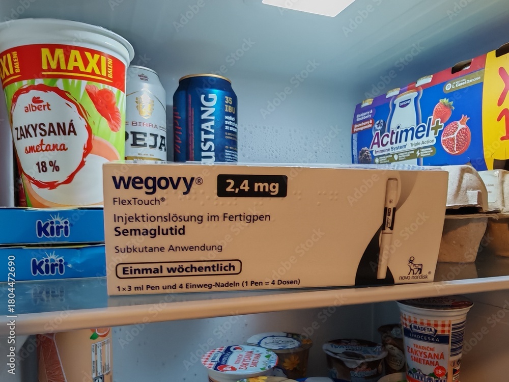Photo Stock Prague,August 2 2025:WEGOVY Semaglutide injection box by ...