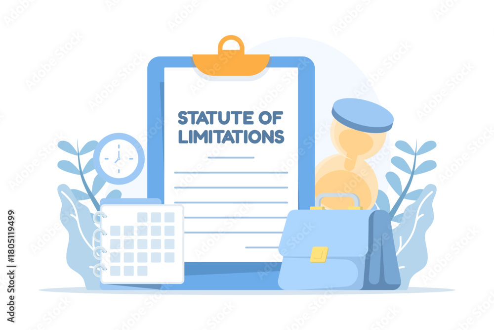 Vector de Stock Statute of limitations and legal time limits ...