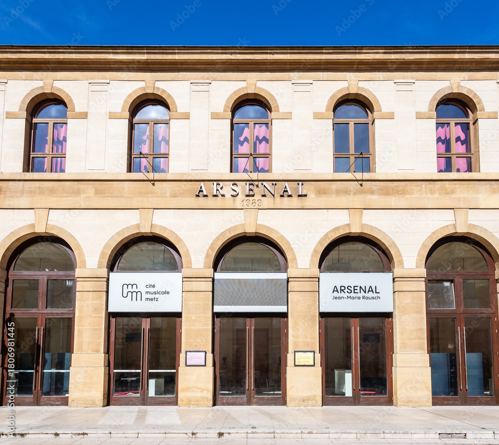 Photo Stock Metz, France - Sep. 6, 2025: Entrance of the Arsenal music ...