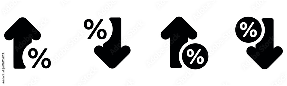 Visualize business growth with these dynamic percentage icons showing ...