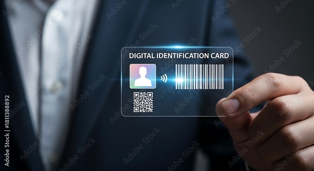 Futuristic Digital Identification Card Concept Presented by a ...