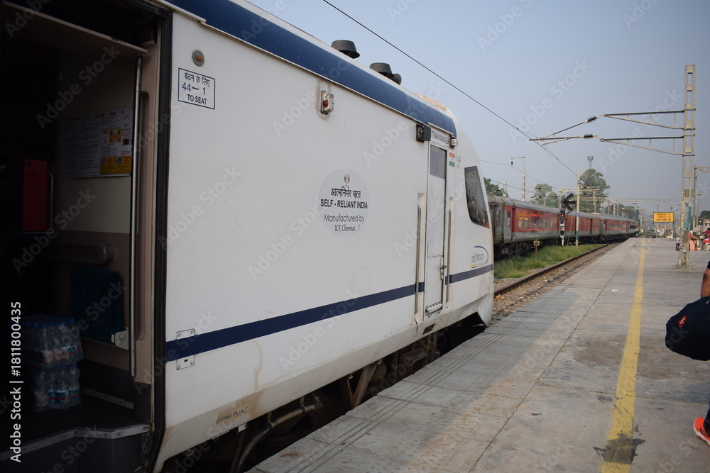 Amritsar, India, Aug 15 2025 - Vande Bharat Express train going from ...