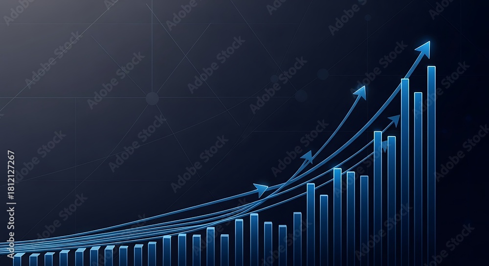 Visualize business growth with this dynamic chart showing upward trends ...