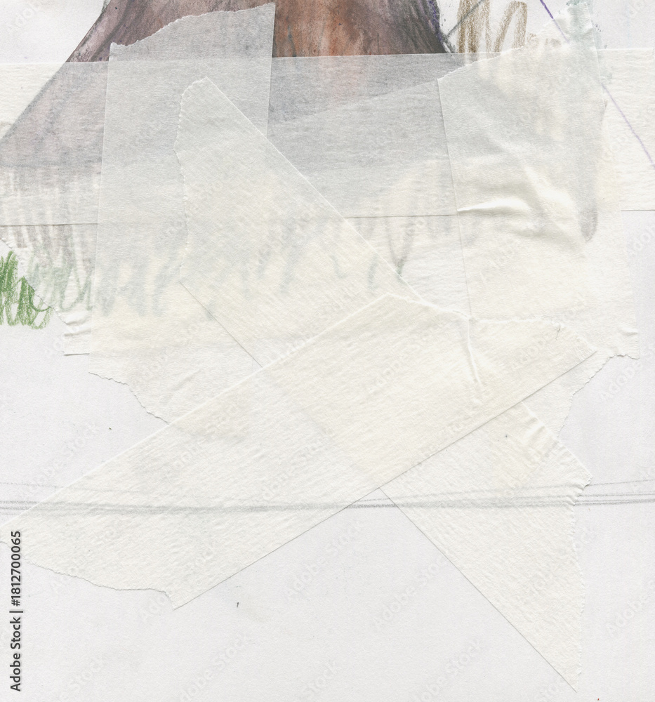 High-res scan of masking tape, transparent tape and torn paper textures ...