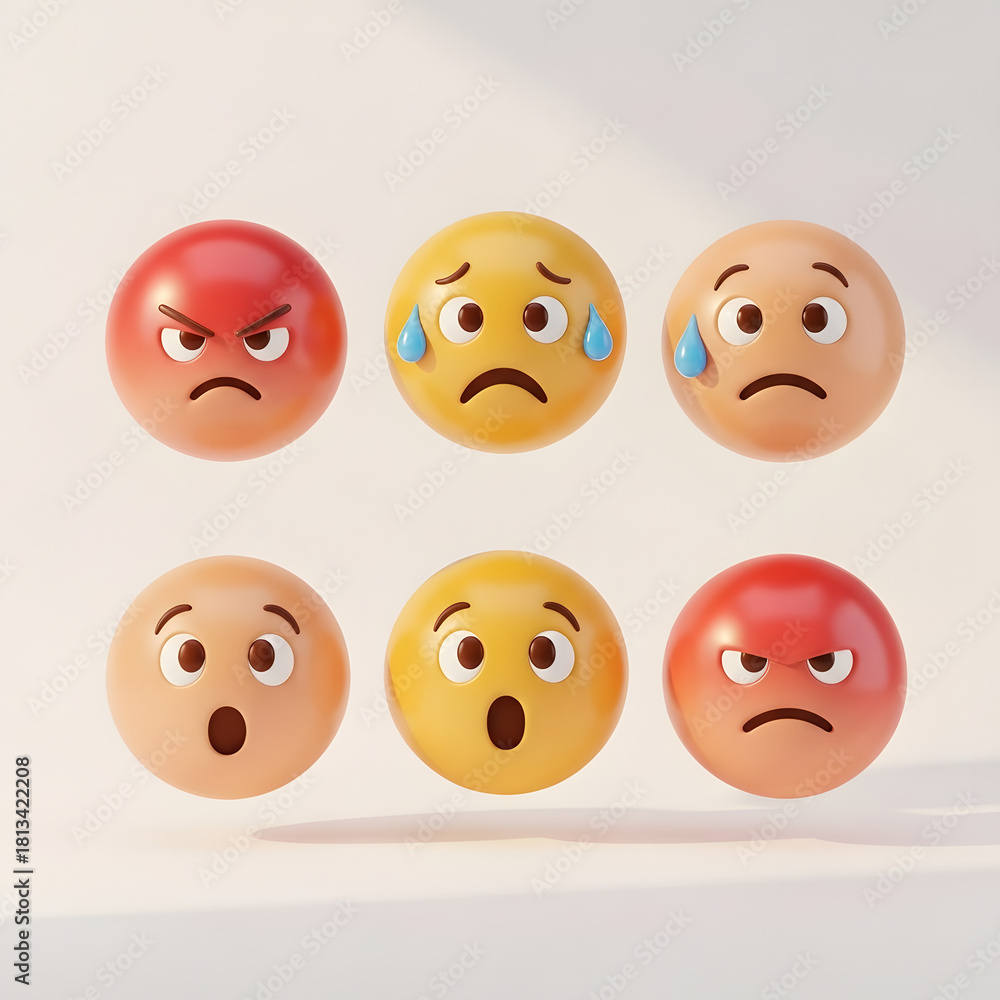 Emojis of Emotions: A vibrant array of emojis expressing a spectrum of ...