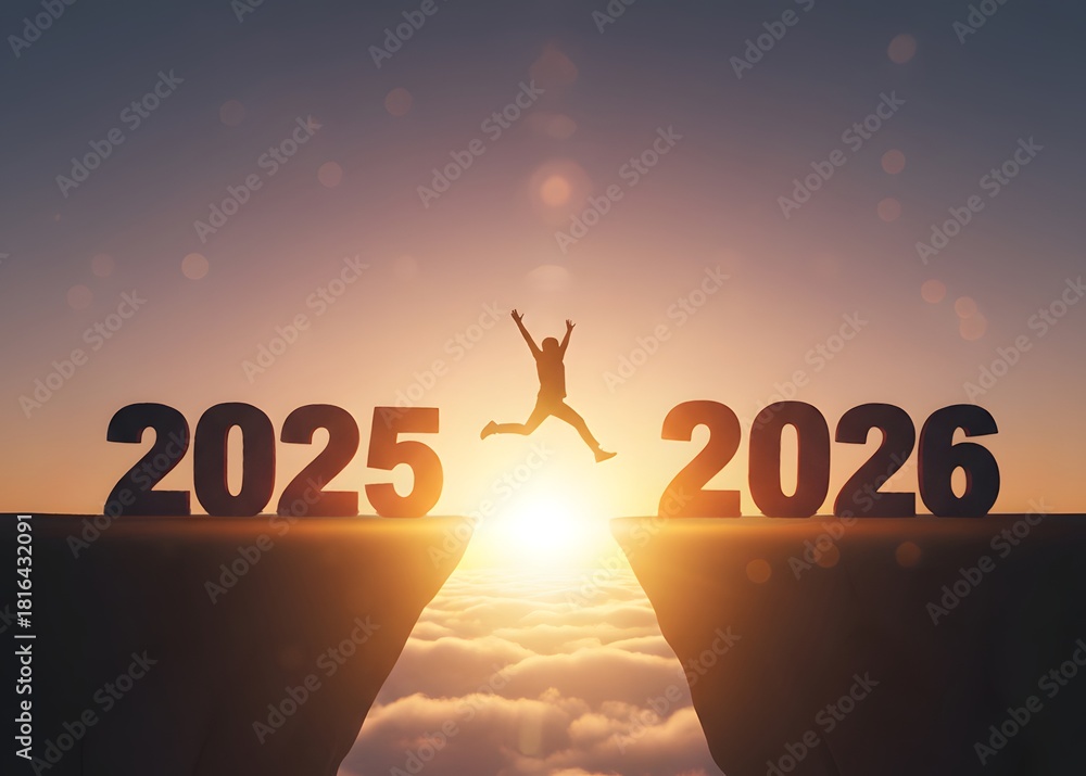 Foto Welcome merry Christmas and happy new year in "2026". A silhouette ...