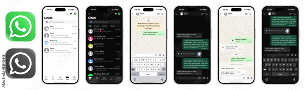 WhatsApp Messenger app UI screen design update 2026 showing main page ...