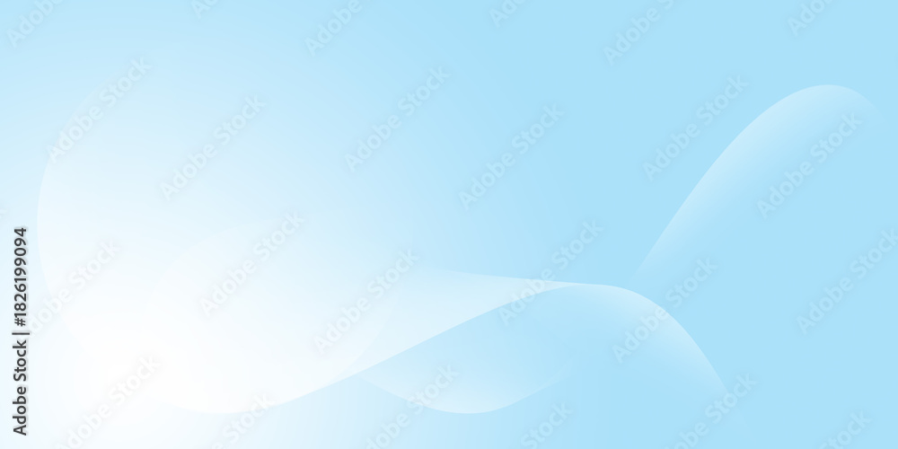 Light blue and white abstract background with subtle, flowing, curved ...