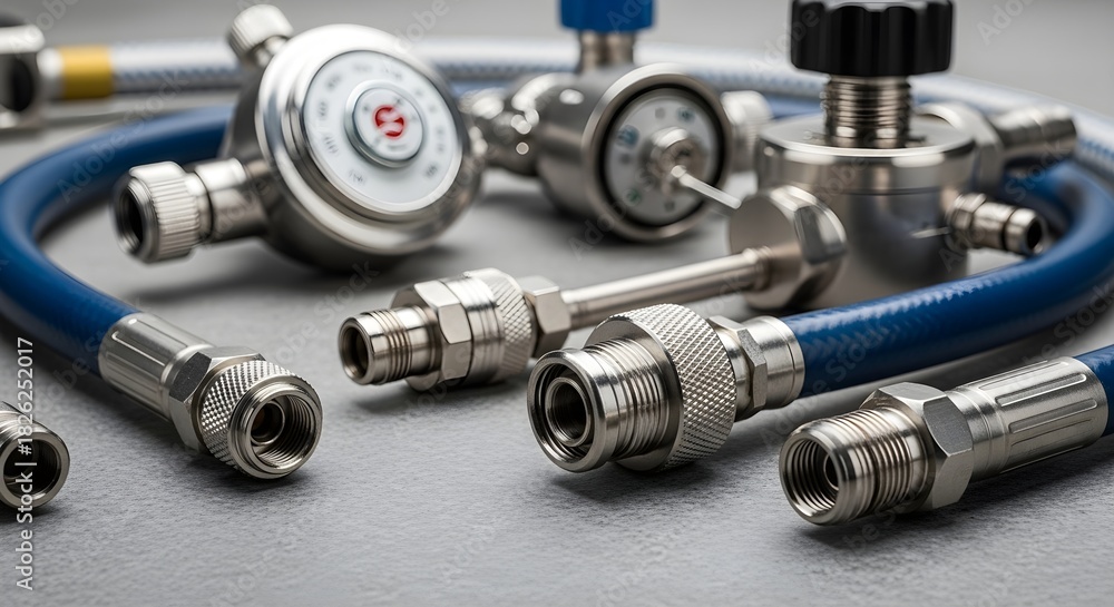 Medical Gas Fittings and Hoses Stock Photo | Adobe Stock