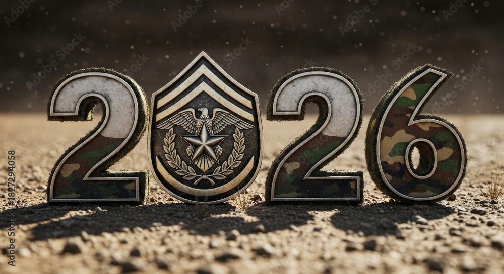 Illustration Stock Military Rank Insignia for Year 2026 - This shows ...