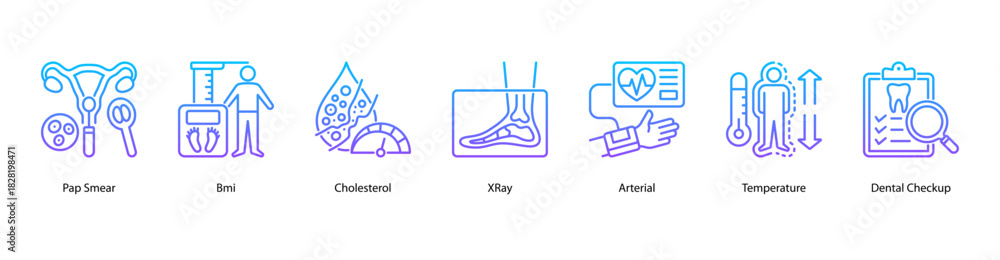 Essential Diagnostic Procedures web banner icon vector illustration ...