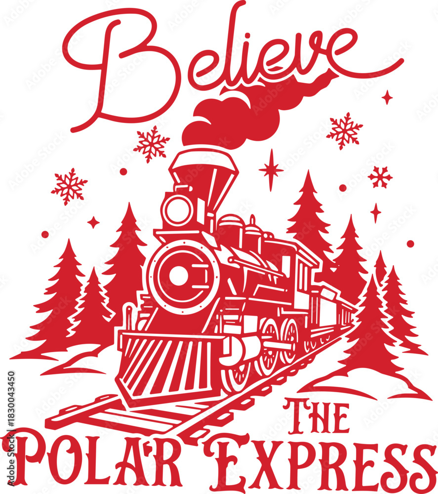 Believe The Polar Express Funny Christmas SVG PNG Files, Believe Svg ...