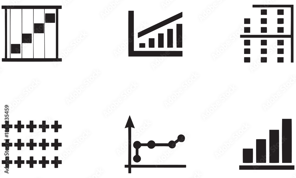 Business Growth and Analytics Icons – Data Chart, Graph, and Marketing ...