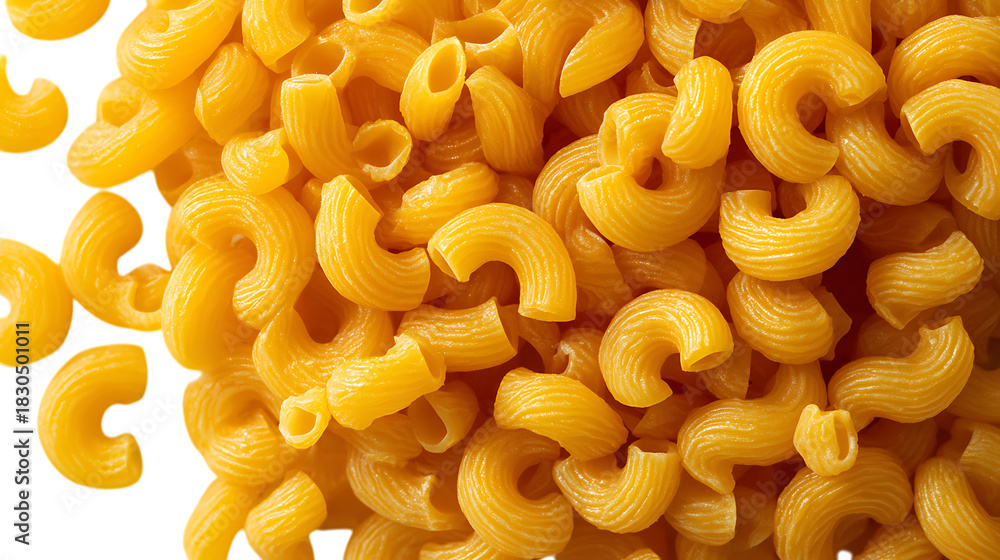 Stockfotot Pasta Perfection: An overhead shot showcases a mound of ...