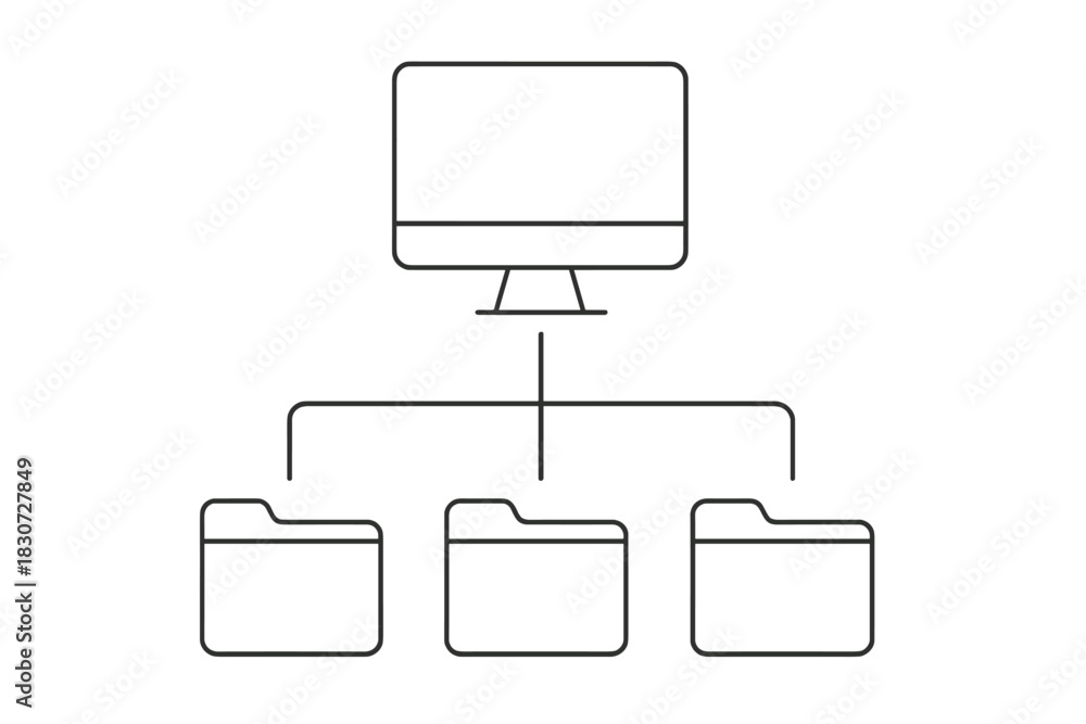 Stock-Vektorgrafik „Hierarchical data structure diagram showing ...