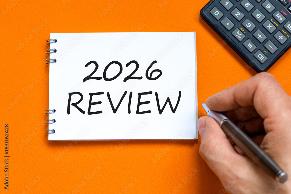 Photo Stock 2026 Review symbol. Concept words 2026 Review on beautiful ...