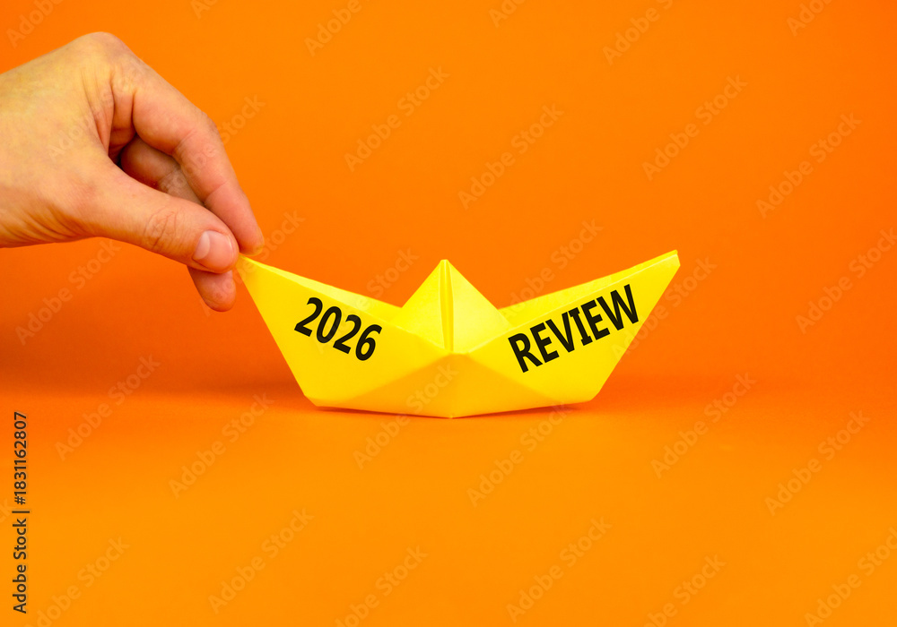 Photo Stock 2026 Review symbol. Concept words 2026 Review on beautiful ...