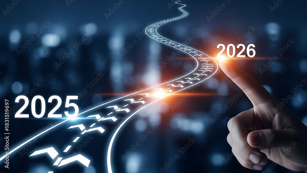 Strategic Future Planning Roadmap Concept Displaying the Transition ...
