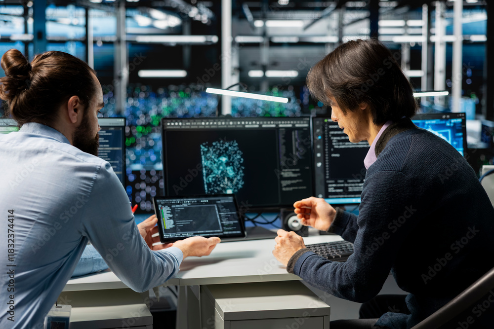 Server farm IT workers deploying artificial intelligence tools to ...