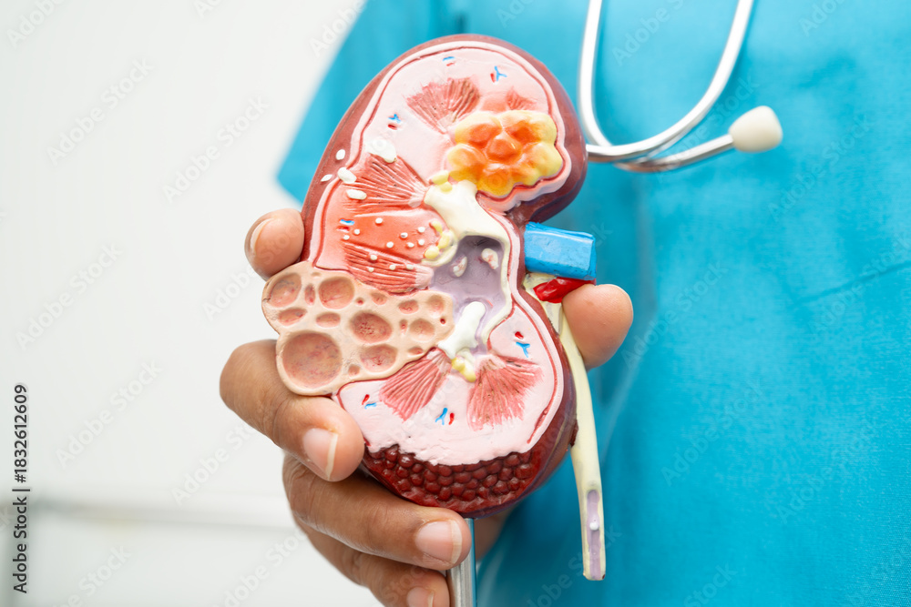 Kidney disease, Chronic kidney disease ckd, Doctor hold model to study ...