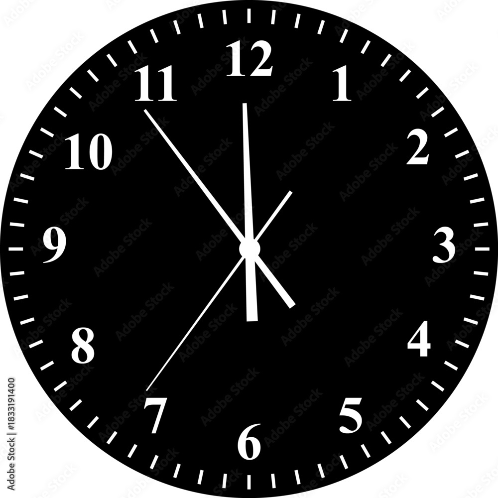 Vintage and modern clock faces with Roman numerals retro hands, modern ...