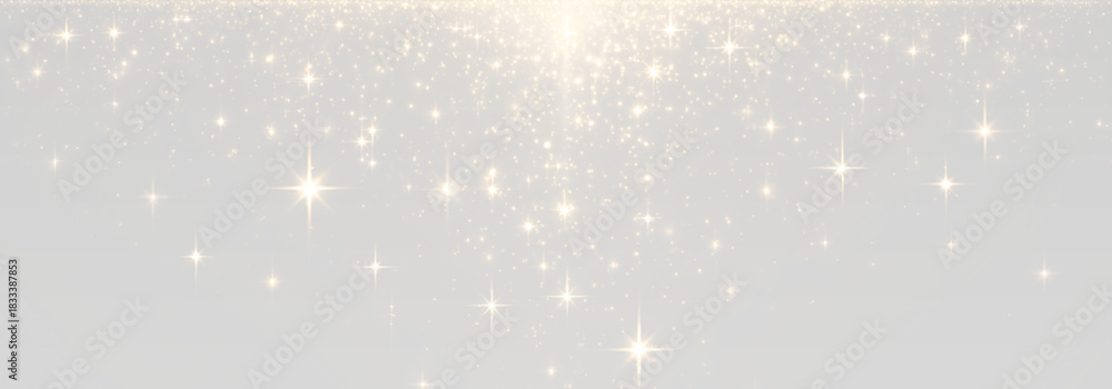 Magical Christmas dust png glows with golden sparkles, yellow light ...