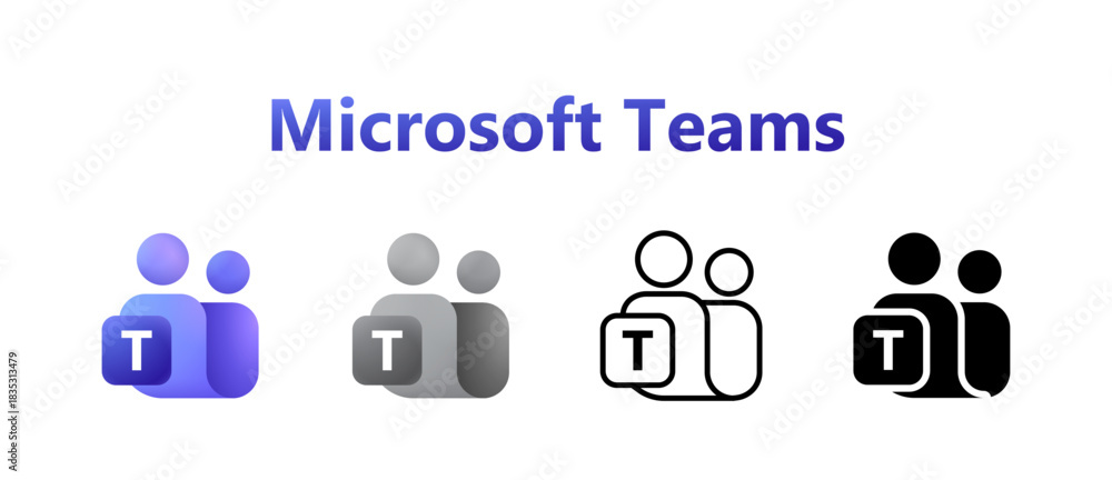 Vector de Stock High-resolution Microsoft Teams logo icon (transparent ...
