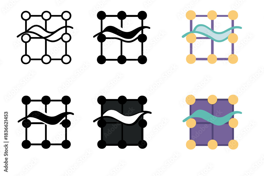 Quantum Lattice Patterns. Quantum lattice grid with subtle wave overlay ...