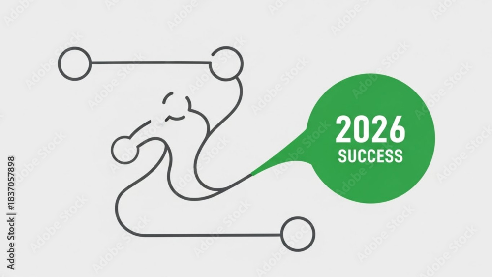 Strategic Path to Triumph in 2026: A minimalist illustration outlines ...