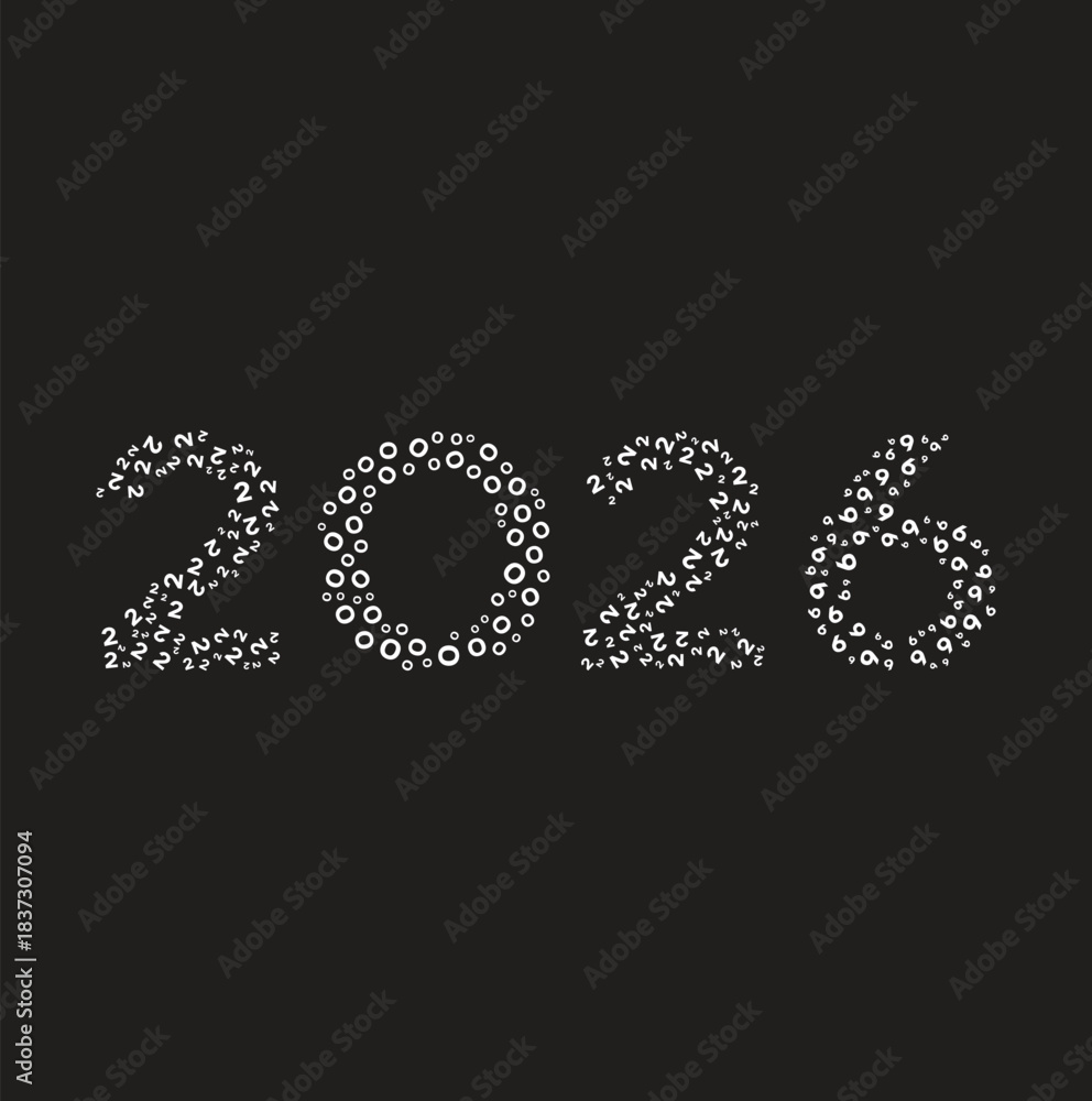 Image vectorielle Stock 2026 uncommon and unique, new 2026 text design ...