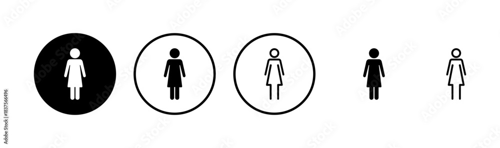 Female icon logo design. woman sign and symbol Stock-vektor | Adobe Stock