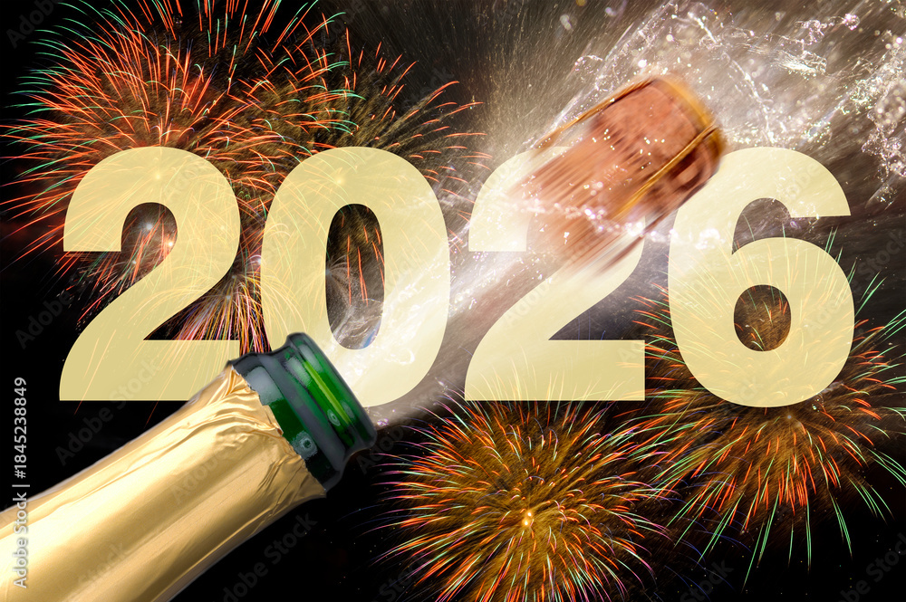 ภาพถ่าย Stock Neujahr und Silvester mit Jahreswechsel von 2025 auf 2026 ...