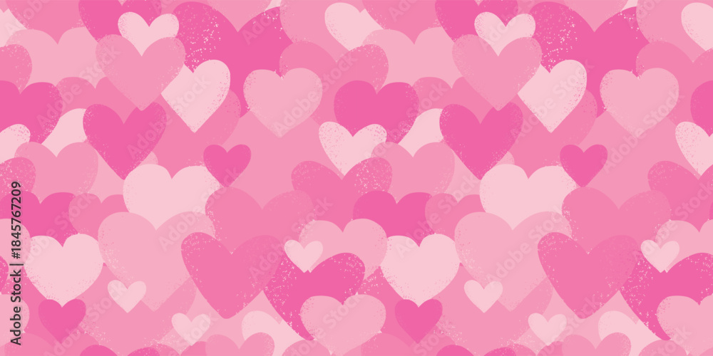 Valentine's day seamless pattern with textured hearts for wallpaper ...