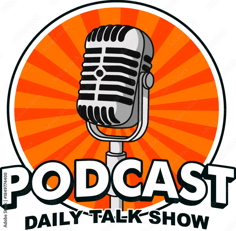 podcast logo text live talk show typography editable text effect font ...
