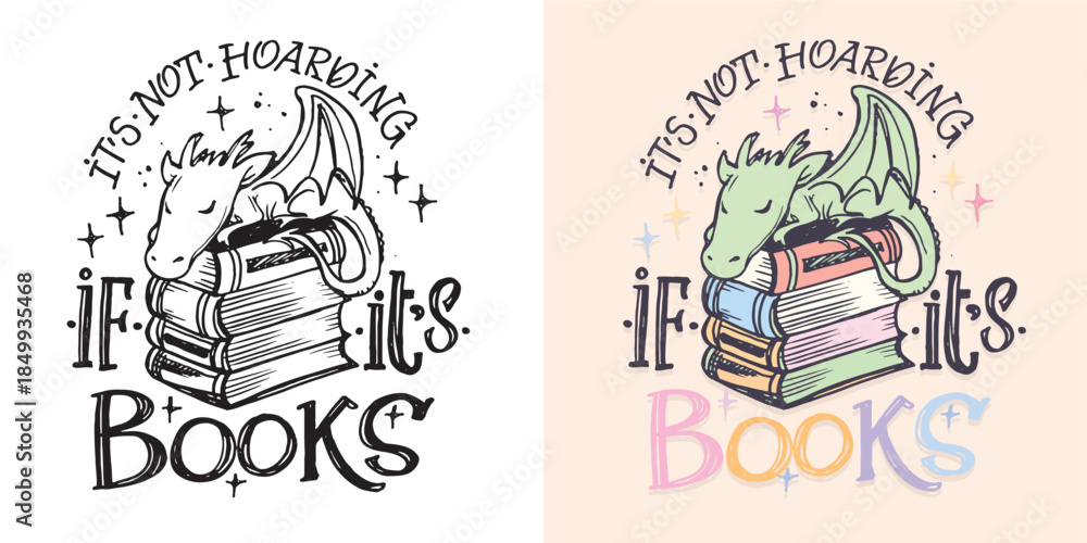 Funny hand drawn doodle lettering quote about Books. Lettering for t ...