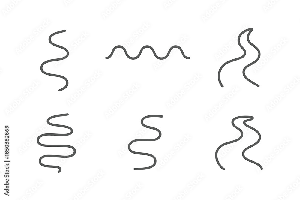 River Flow Timeline. Line style icons of river flow as timeline ...