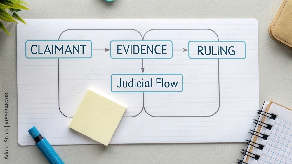 Photo Stock Judicial flow chart illustrating the process from claimant ...