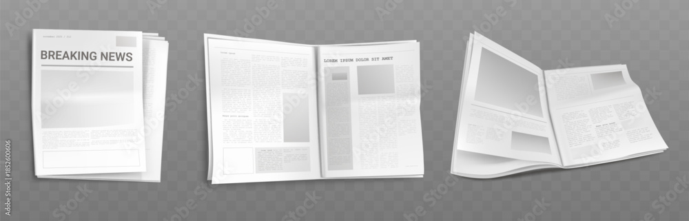 Professional Newspaper Template With Organized Layout For Editorial