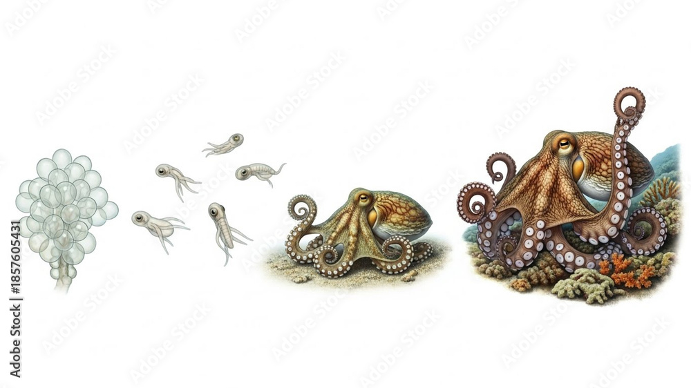 The Life Cycle of an Octopus: From Embryo and Paralarva to Adult Growth ...